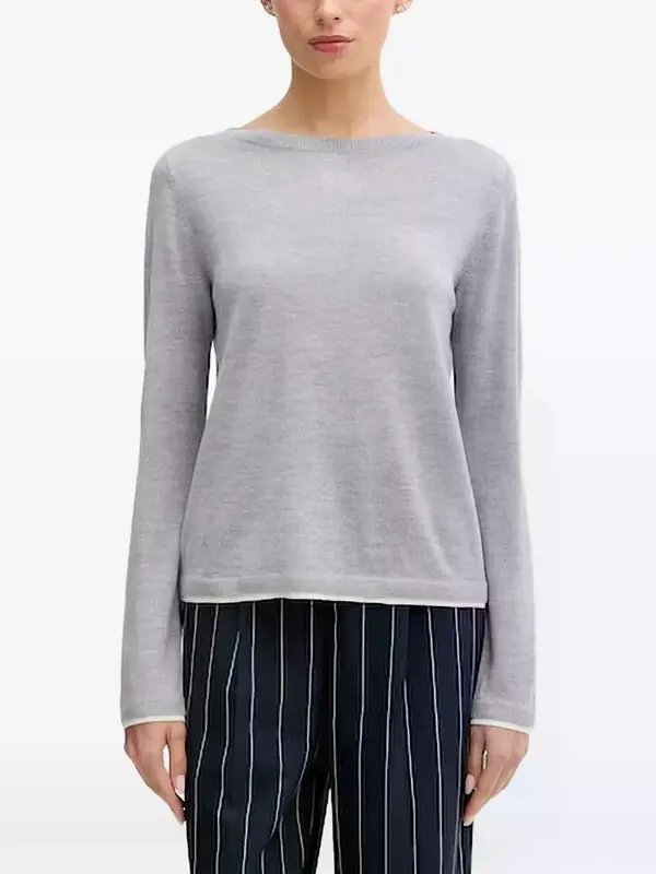 BENETTON Fine-knit Boat-neck Sweater