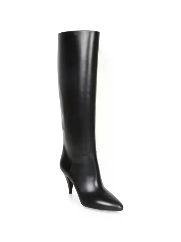 Casadei Pointed-toe Knee-high Boots - Black