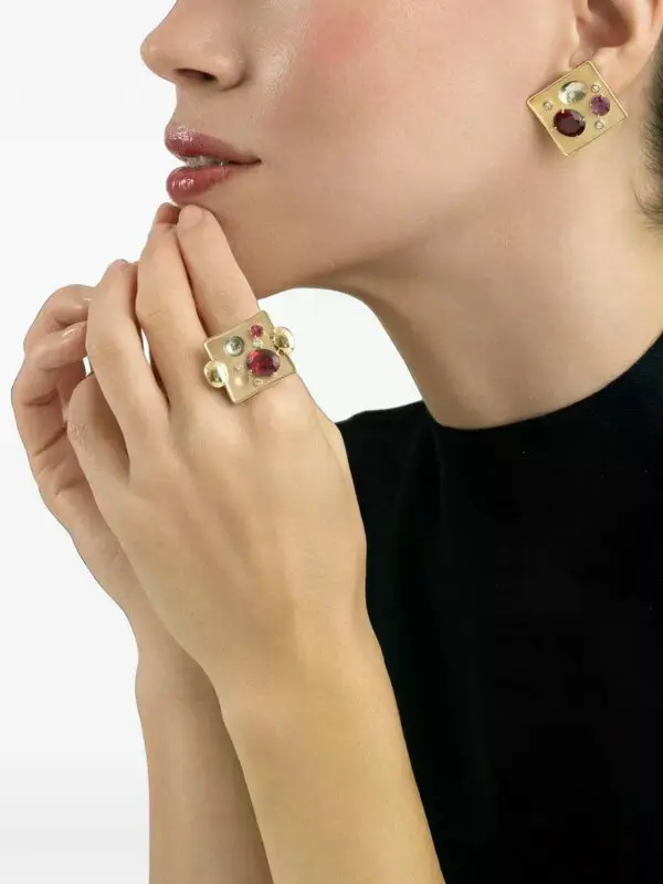 CAROL KAUFFMANN Tourmaline And Diamond Ring