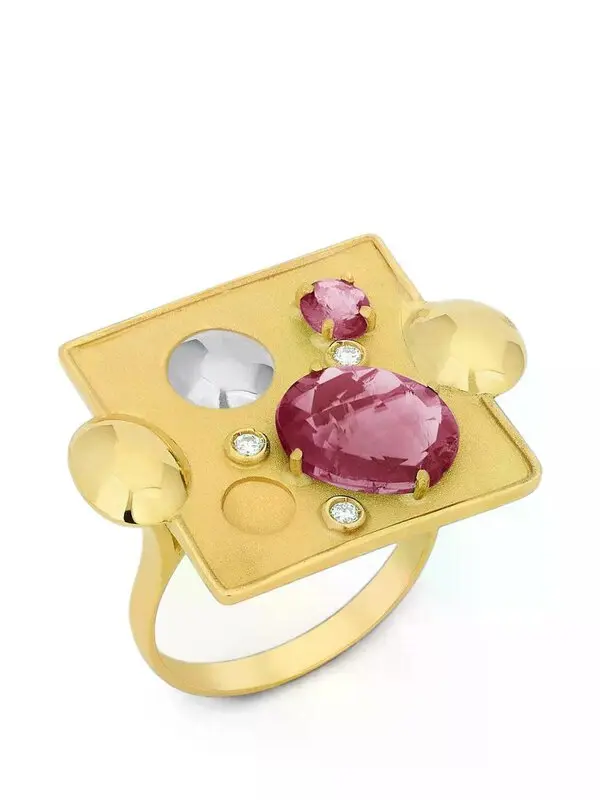 CAROL KAUFFMANN Tourmaline And Diamond Ring