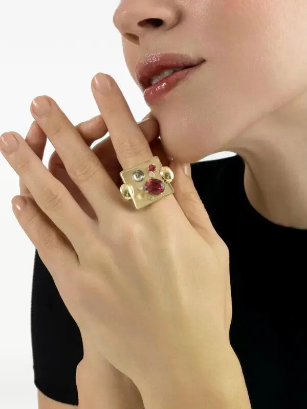 CAROL KAUFFMANN Tourmaline And Diamond Ring