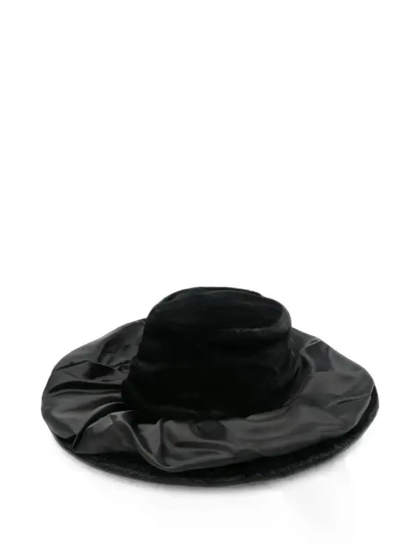 Junya Watanabe Faux-fur Ruched-brim Hat