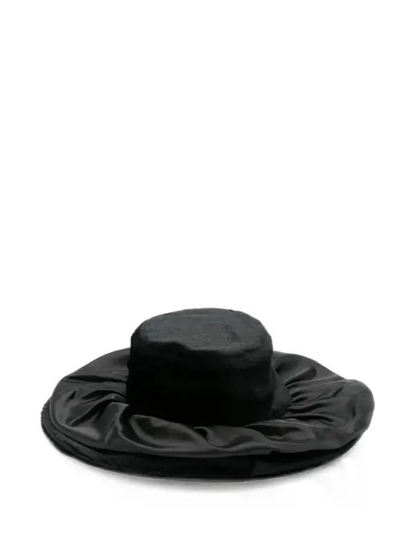 Junya Watanabe Faux-fur Ruched-brim Hat