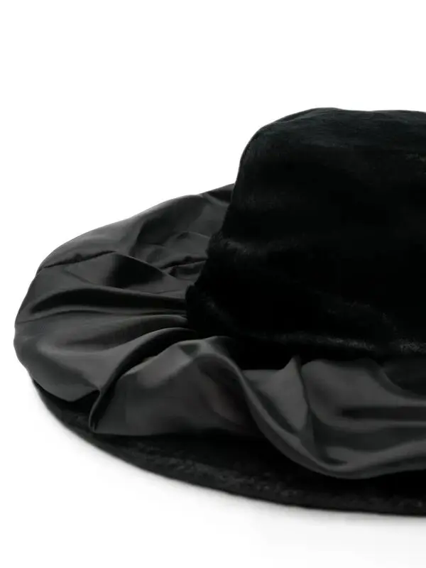 Junya Watanabe Faux-fur Ruched-brim Hat