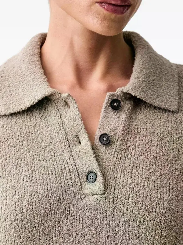 Marc O'polo Bouclé-knit Polo Top