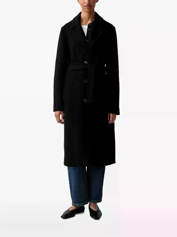 Marc O'polo Belted Single-breasted Coat - Black