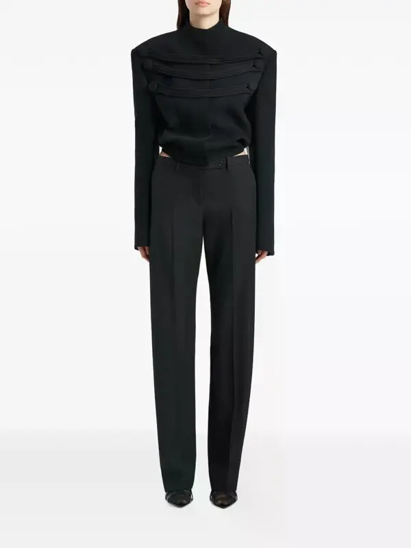 Khaite York Cropped Jacket With Cord Embroidery