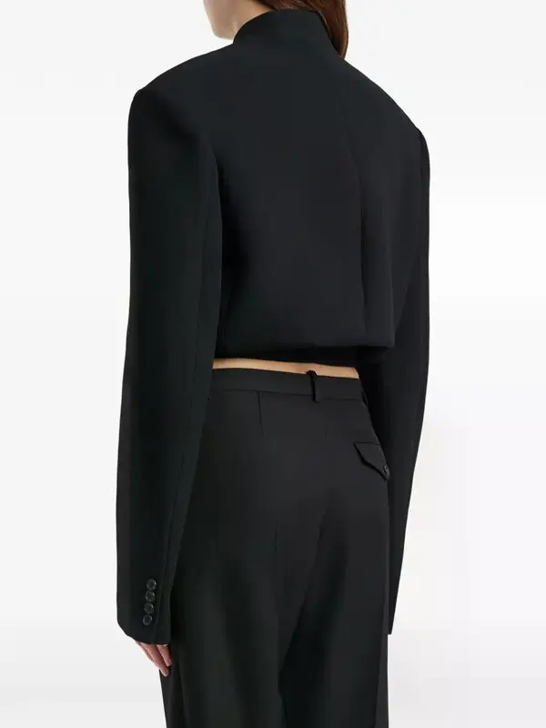 Khaite York Cropped Jacket With Cord Embroidery
