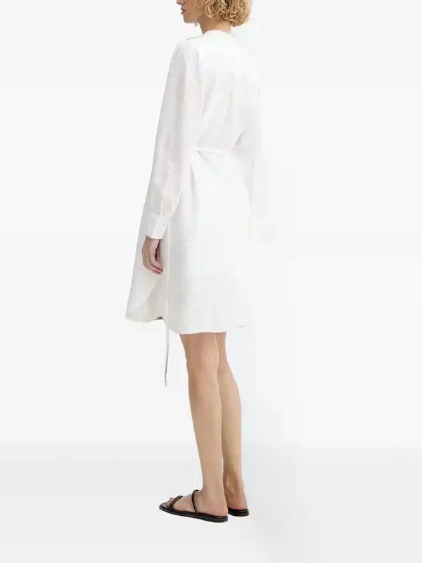 Marc O'polo Belted Long-sleeve Mini Dress - White