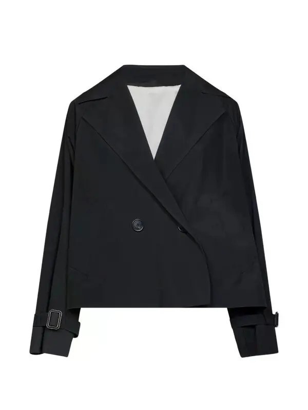 Max Mara Double-breasted Raincoat - Black