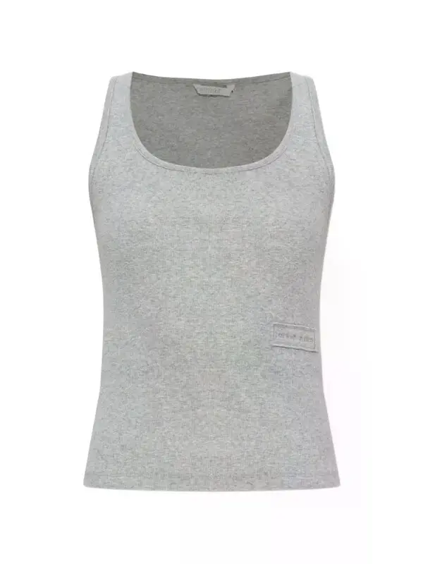 RETHINKIT STUDIOS Ribbed Sleeveless Top - Grey