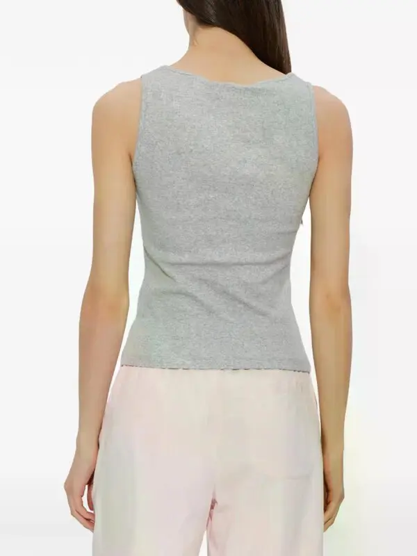 RETHINKIT STUDIOS Ribbed Sleeveless Top - Grey
