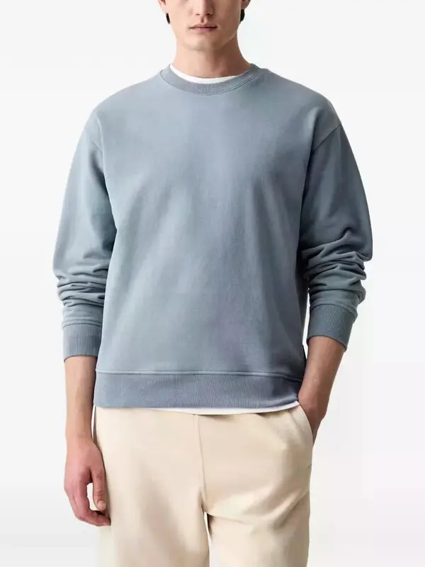 Marc O'polo Logo-embroidered Cotton Sweatshirt - Blue