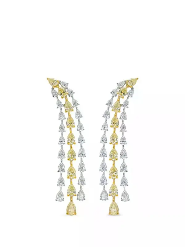 ARZANO Diamond Triple-row Drop Earrings