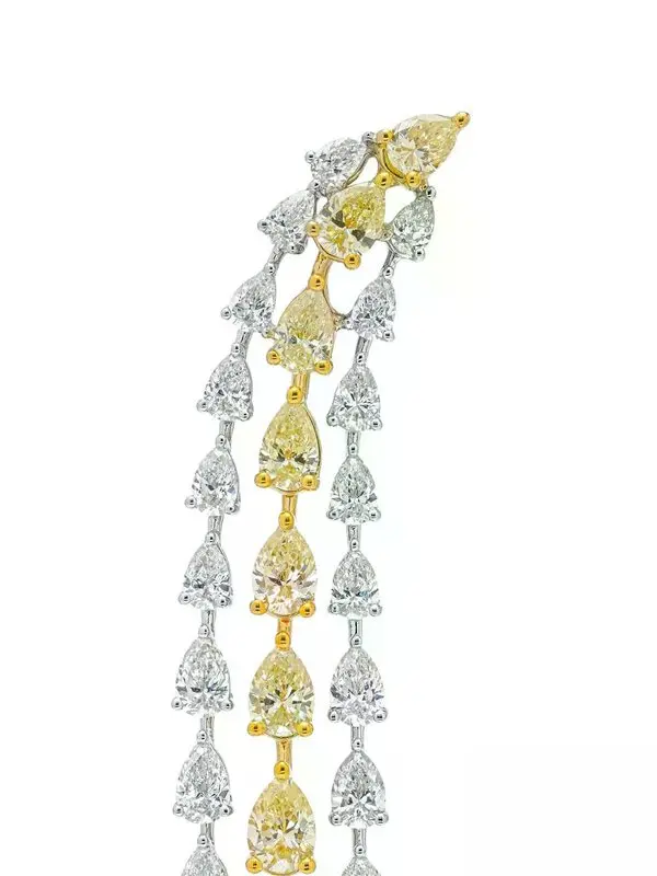 ARZANO Diamond Triple-row Drop Earrings