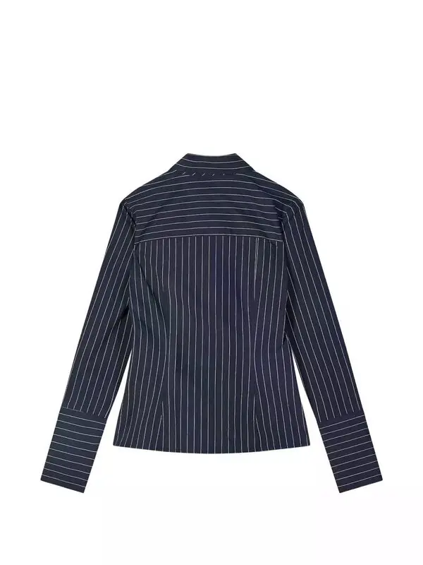 Patrizia Pepe Pinstripe-pattern Tie-detail Shirt