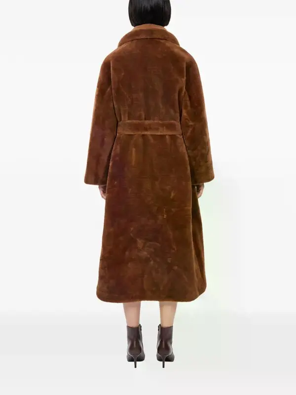 THELAURENT Belted Faux Fur Coat