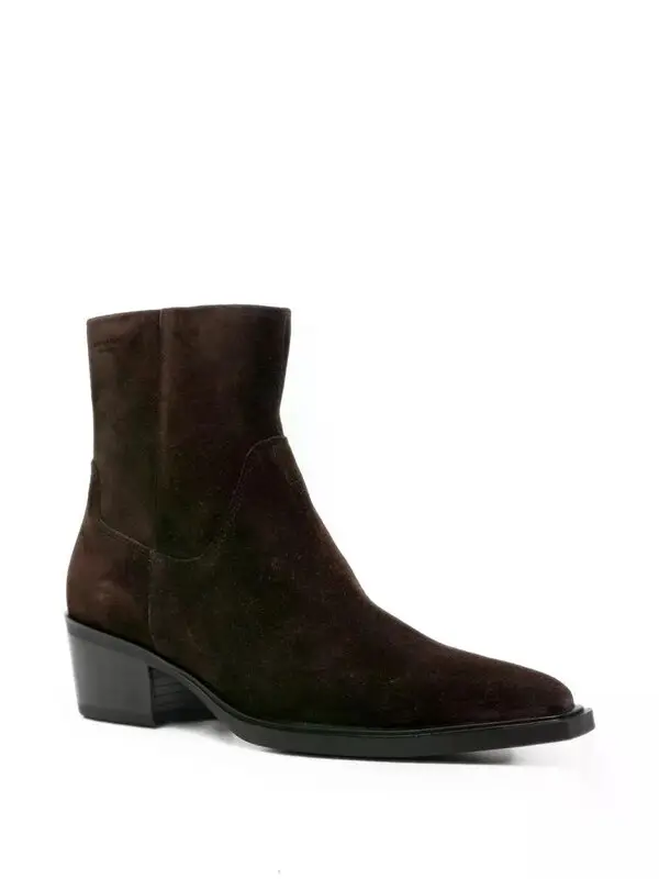 VAGABOND SHOEMAKERS Suede Pointed-toe Ankle Boots - Brown