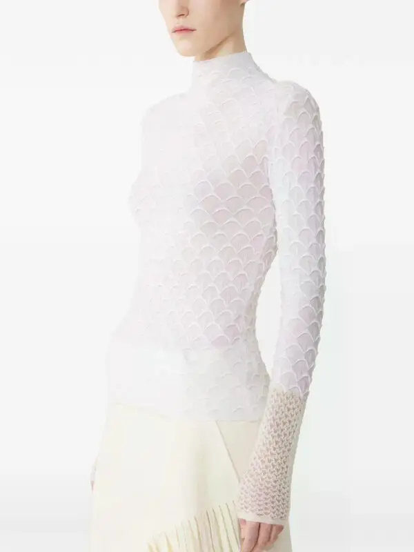 LANVIN High-neck Top In Wool And Mohair