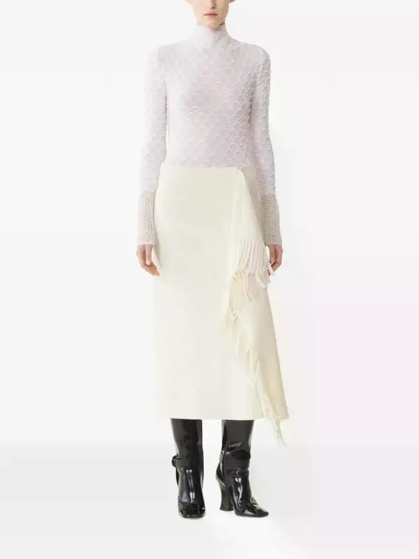 LANVIN High-neck Top In Wool And Mohair