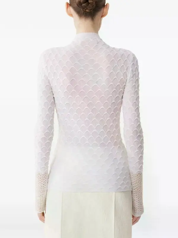 LANVIN High-neck Top In Wool And Mohair