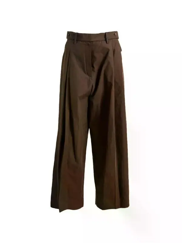 Magda Butrym Pleated Tailored Trousers - Brown