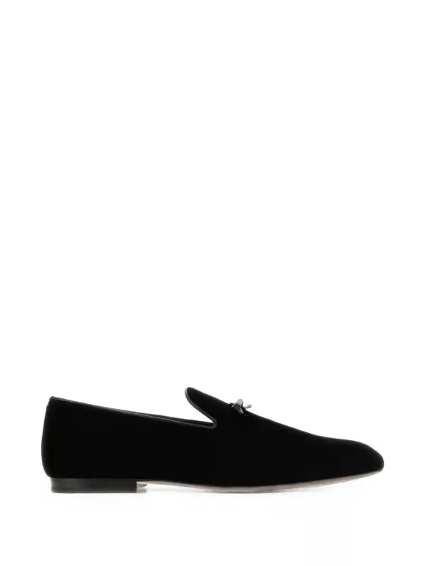 TOM FORD Bow-detail Velvet Loafers