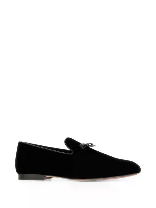 TOM FORD Bow-detail Velvet Loafers