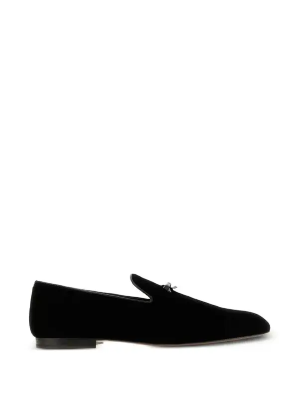 TOM FORD Bow-detail Velvet Loafers
