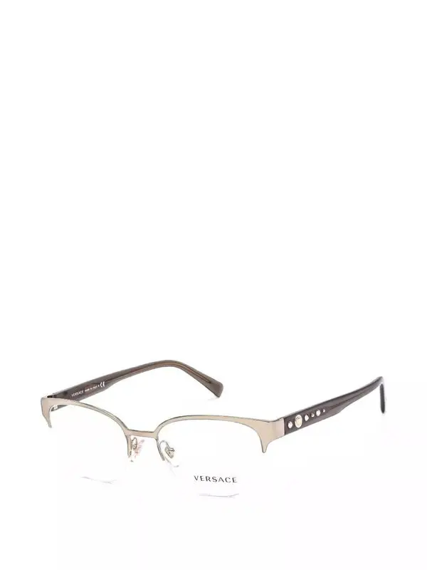 Versace Cat Eye Frame Eyeglasses - Brown
