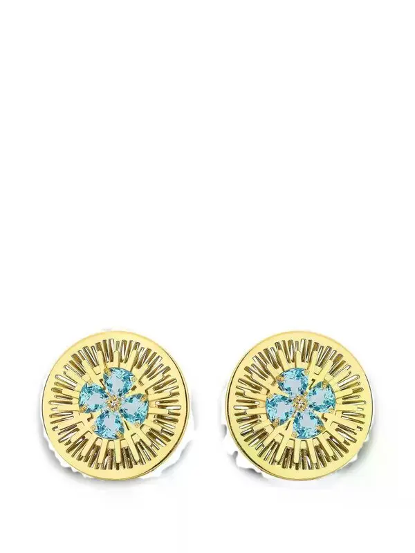 CAROL KAUFFMANN Explosion Blue Topaz Earrings