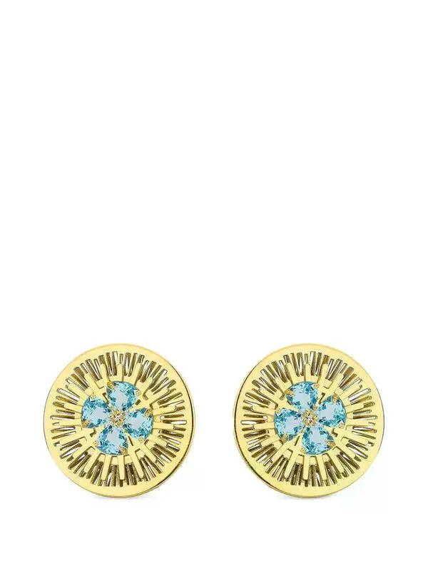 CAROL KAUFFMANN 18k Yellow Blue Topaz Earrings