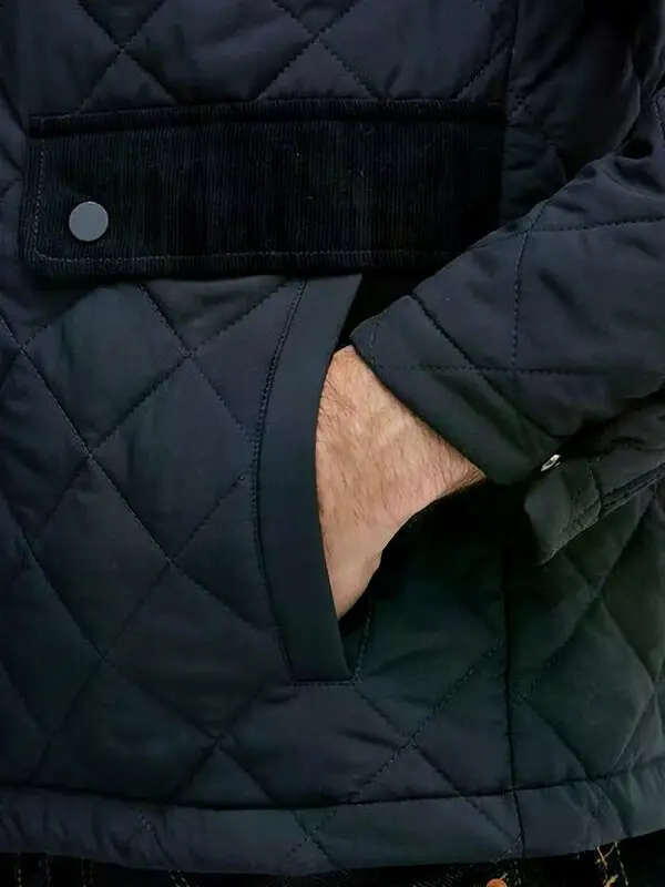 BENETTON Quilted Corduroy Collar Jacket