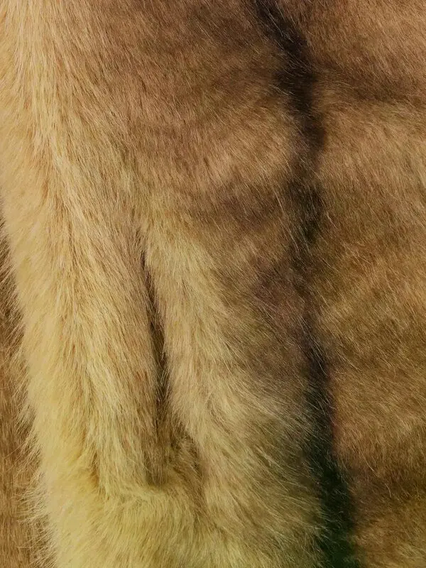 Seventy Faux-fur Striped Scarf