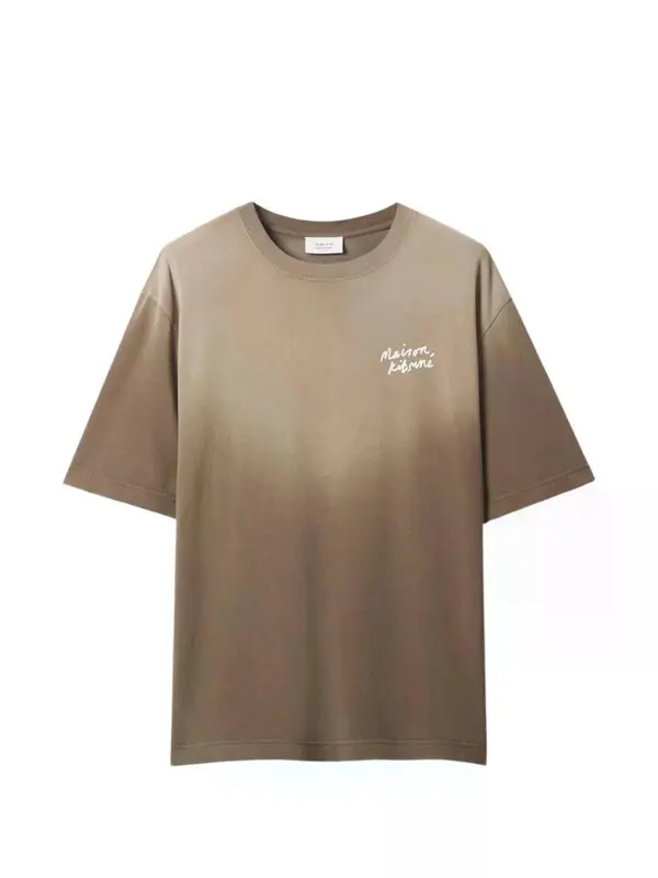 Maison Kitsuné Faded-effect Logo-print T-shirt