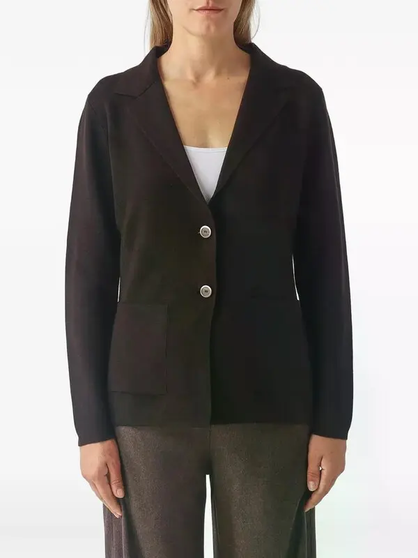 GRAN SASSO Fine-knit Button-up Blazer - Brown