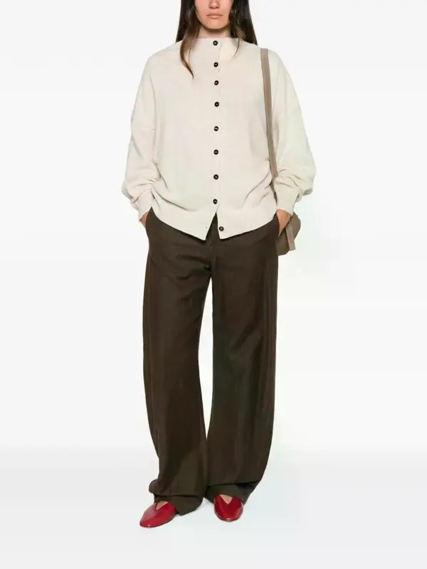 Liviana Conti Button-up Drop-shoulder Cardigan - Neutrals