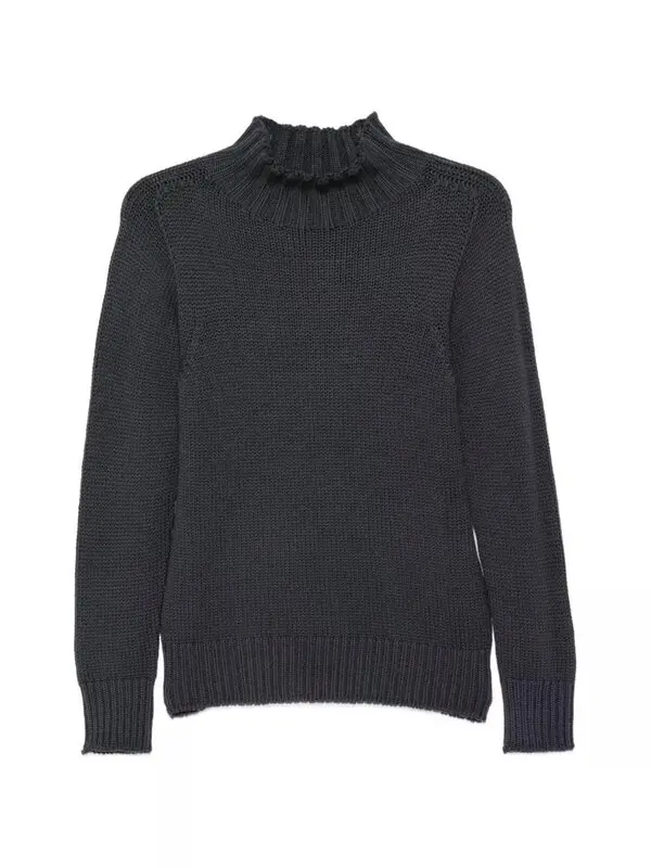 19.61 MILANO Mock-neck Ribbed-trim Sweater