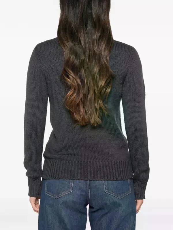 19.61 MILANO Mock-neck Ribbed-trim Sweater