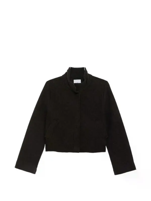 WHYCI High-neck Cropped Coat