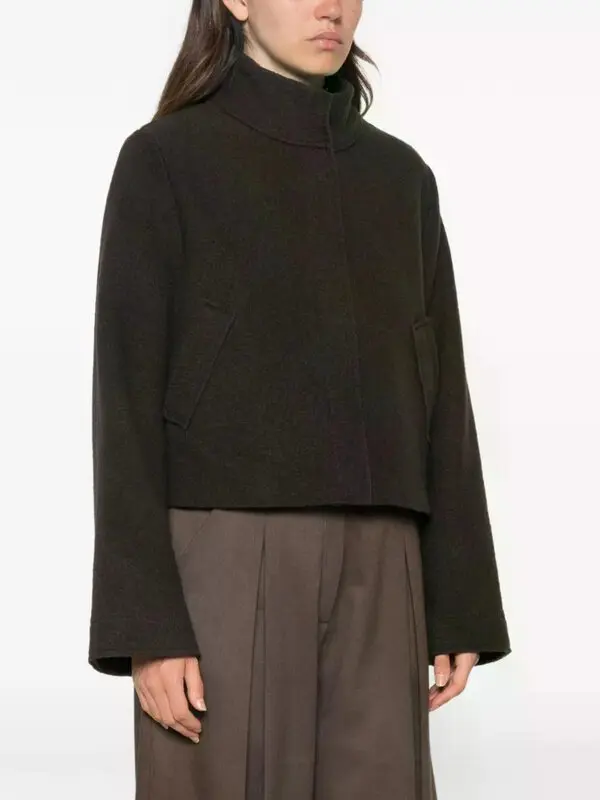 WHYCI High-neck Cropped Coat