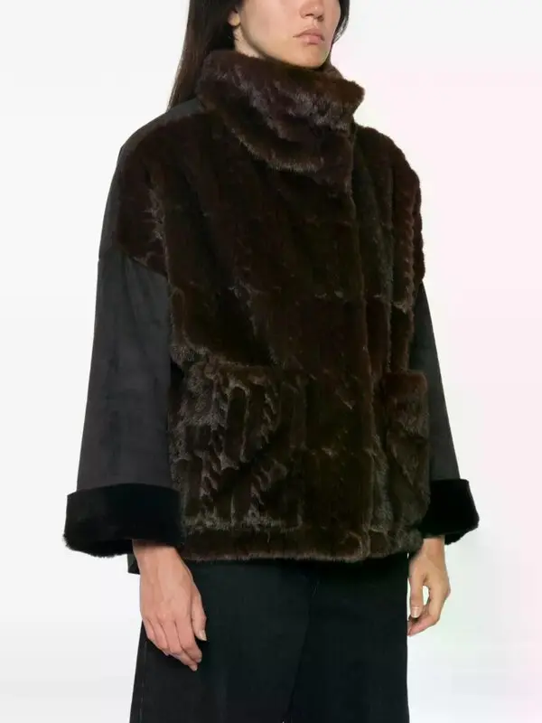 COLLECTION PRIVEE? Faux-fur Panelled Parka
