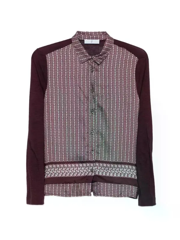 WHYCI Geometric-print Long-sleeve Shirt
