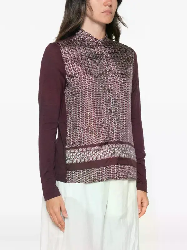 WHYCI Geometric-print Long-sleeve Shirt