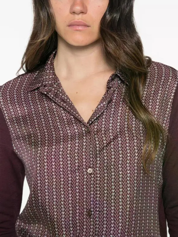 WHYCI Geometric-print Long-sleeve Shirt