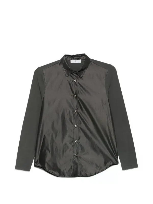 WHYCI Panelled Long-sleeve Shirt