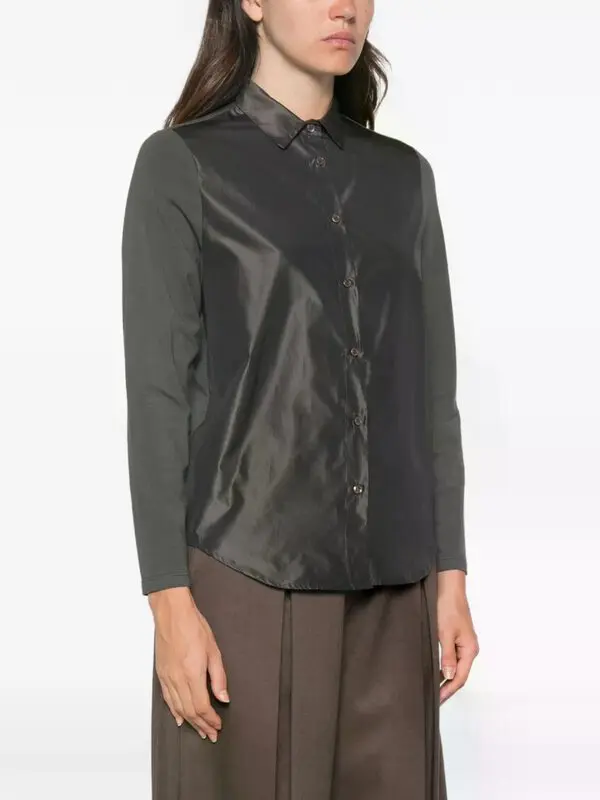 WHYCI Panelled Long-sleeve Shirt