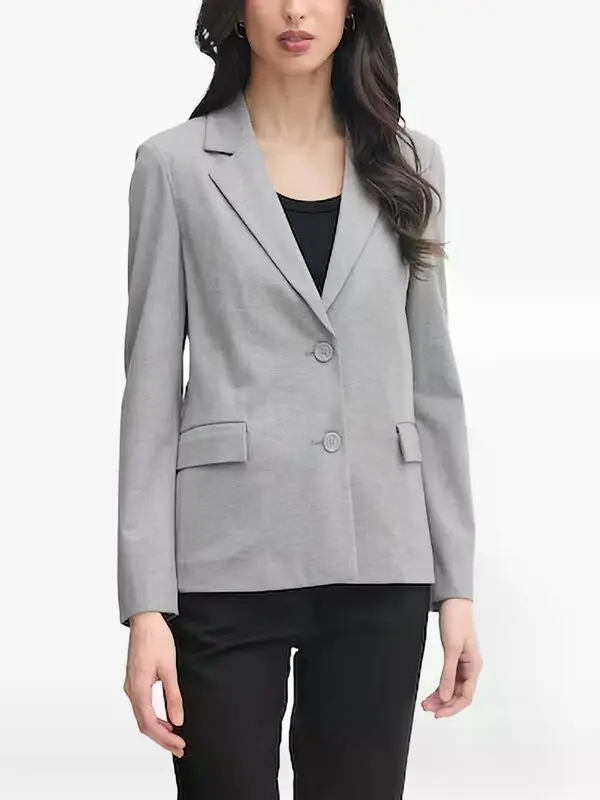 BENETTON Notched-lapels Single-breasted Blazer - Grey