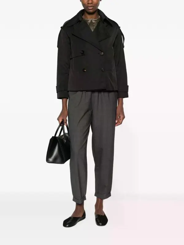 PSOPHIA Double-breasted Shoulder-epaulette Jacket