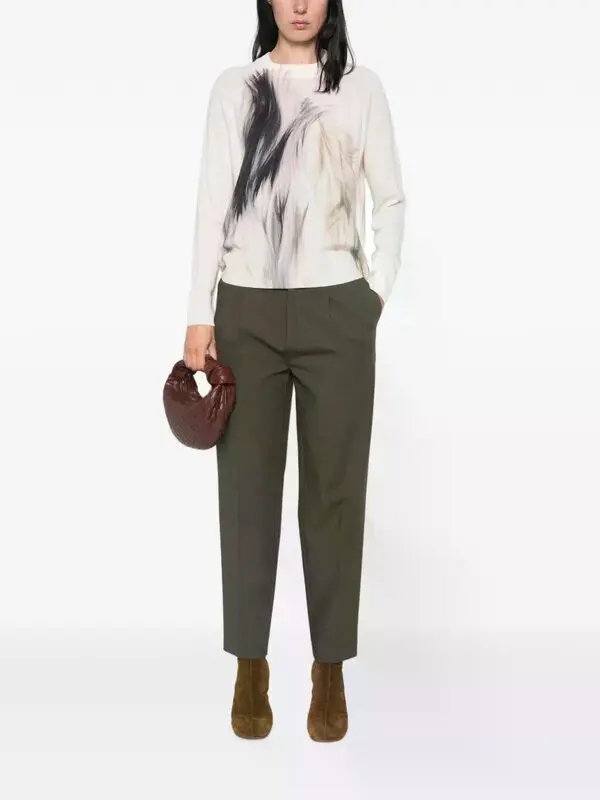 PSOPHIA Pleated Tapered Trousers